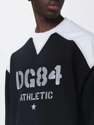 Dolce & Gabbana Relaxed Fit Cotton Crewneck Sweatshirt With Contrast Logo