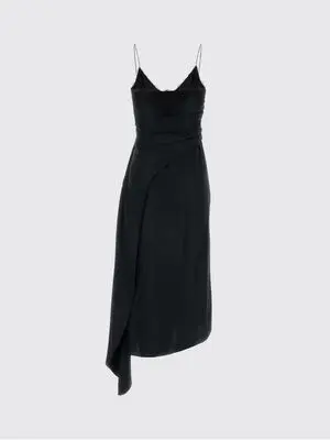 Moschino Silk Blend Slip Dress - Black