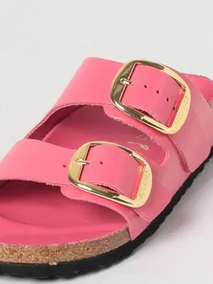 BIRKENSTOCK Arizona Big Buckle Brushed Leather Sandals - Fuchsia