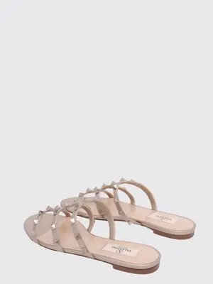 Valentino Garavani Studded Heeled Sandals - Gold
