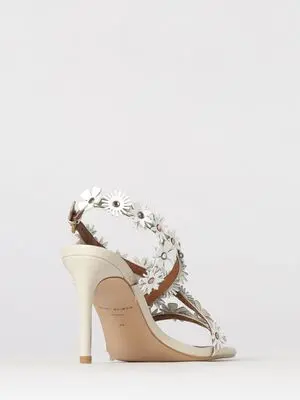 Kurt Geiger Calf Leather Floral Embellished Stiletto Sandals