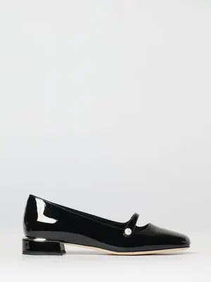 JIMMY CHOO Patent Leather Mary Jane Flats - Black