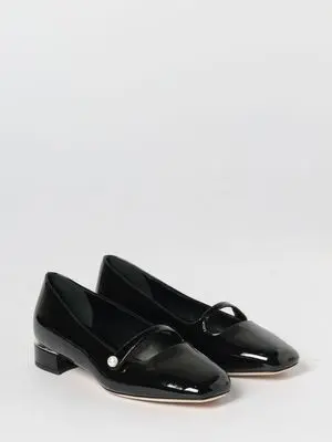 JIMMY CHOO Patent Leather Mary Jane Flats - Black