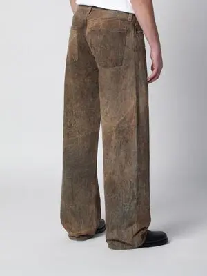 AGOLDE Mid-rise Wide-leg Jeans In Worn-effect Denim