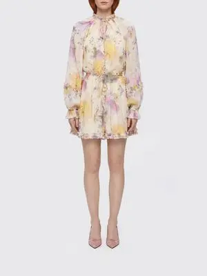 Zimmermann Floral Viscose Jumpsuit - Beige