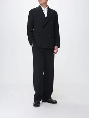 Tagliatore Double-breasted Virgin Wool Blend Suit - Black