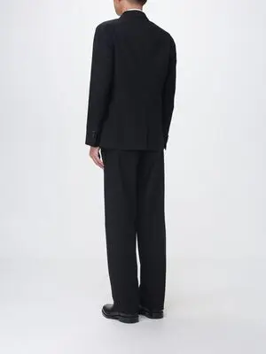 Tagliatore Double-breasted Virgin Wool Blend Suit - Black