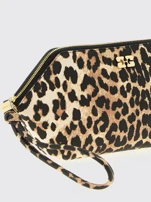 GANNI Leopard Print Pouch With Wristlet