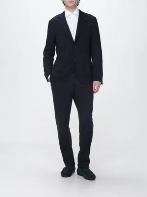 LARDINI Single-breasted Wool Dress - Blue