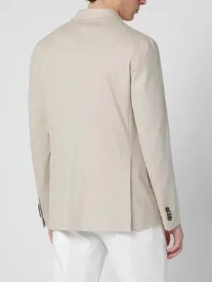 Tagliatore Double Breasted Textured Blazer - Beige