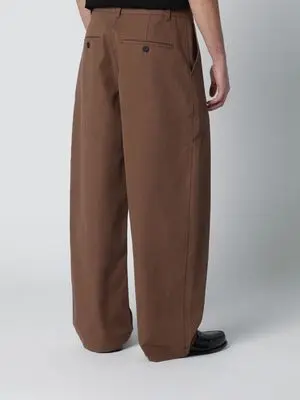 Studio Nicholson Wide Leg Trousers - Coffee