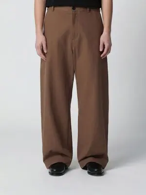 Studio Nicholson Wide-leg Cotton Trousers - Coffee
