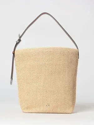 Pinko Woven Shoulder Bag With Buckled Strap