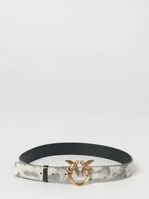 Pinko Belt With Bird Buckle - Ivory