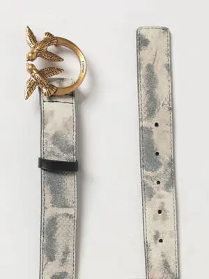 Pinko Belt With Bird Buckle - Ivory