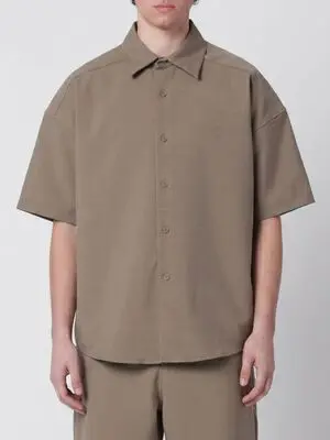 ENTIRE STUDIOS Wool Blend Casual Shirt - Brown