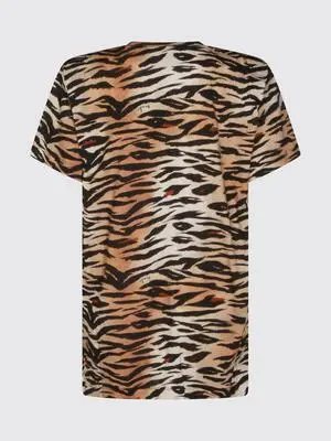 Pinko Slim Fit Cotton T-shirt With Zebra Print