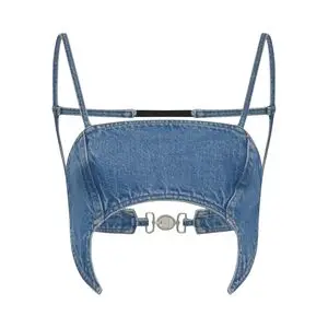 MARINE SERRE Denim Bra Top - Blue