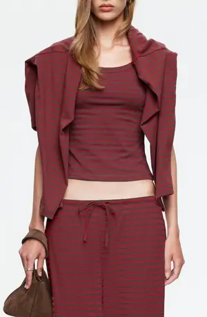 Red Striped Tops