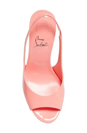 CHRISTIAN LOUBOUTIN Sofia Z Peep Toe Slingback Pump - Grapefruit