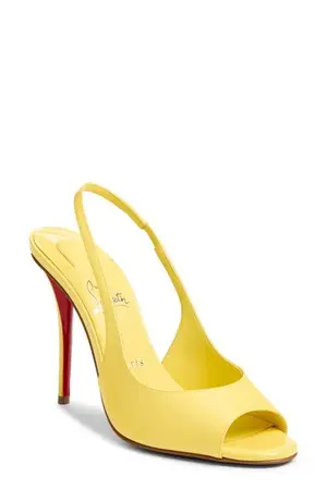 CHRISTIAN LOUBOUTIN Sofia Z Peep Toe Slingback Pump - Vanilla