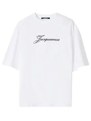Jacquemus Cotton Blend Logo Print T-shirt - White