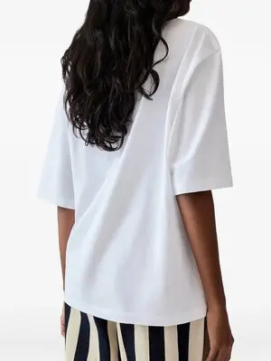 Jacquemus Cotton Blend Logo Print T-shirt - White