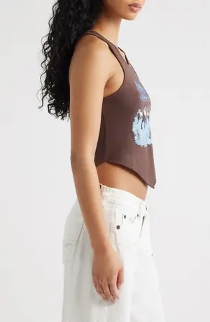 MERCH TRAFFIC Bob Seger Graphic Cropped Tank