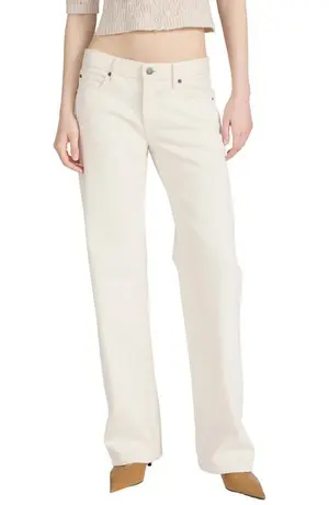 FRAME The Saturday Low Rise Relaxed Straight Leg Jeans - Shell