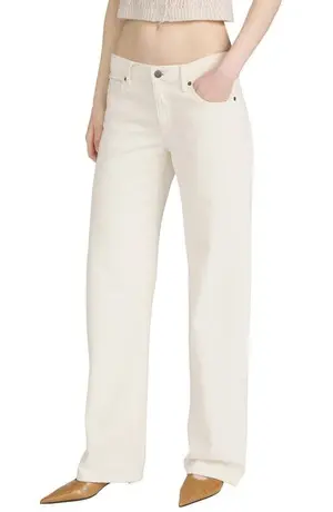 FRAME The Saturday Low Rise Relaxed Straight Leg Jeans - Shell