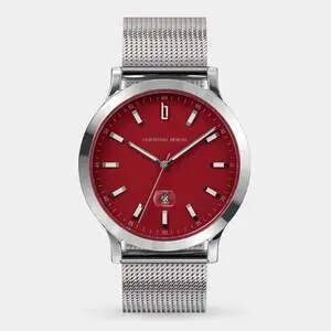 Lilienthal Berlin Huxley Ii Crimson Mesh Watch - Red