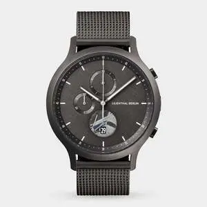 Lilienthal Berlin Chronograph Meteorite I Mesh Anthracite Matte - Gray