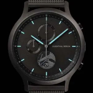 Lilienthal Berlin Chronograph Meteorite I Mesh Anthracite Matte
