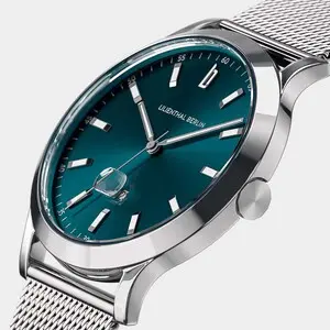 Lilienthal Berlin Huxley Ii Stainless Steel Mesh Strap Watch - Green
