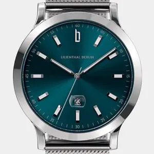 Lilienthal Berlin Huxley Ii Stainless Steel Mesh Strap Watch - Green