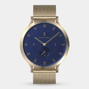 Lilienthal Berlin Gold Mesh Watch - Blue