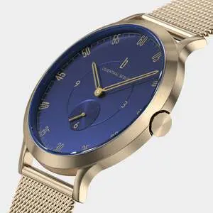 Lilienthal Berlin Gold Mesh Watch - Blue