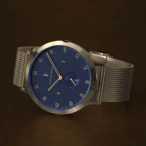 Lilienthal Berlin Gold Mesh Watch - Blue