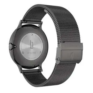 Lilienthal Berlin Classic Dark Silver Mesh Anthracite Glossy Watch