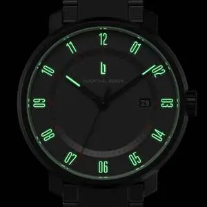 Lilienthal Berlin Automatic Stainless Steel Watch With Sunburst Dial - Gray