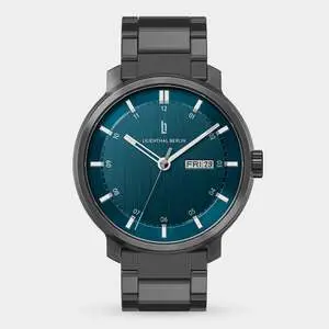 Lilienthal Berlin Automatic Day-date Stainless Steel Watch - Blue