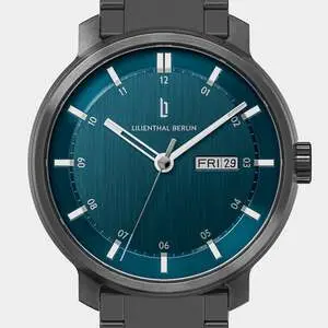 Lilienthal Berlin Automatic Day-date Stainless Steel Watch - Blue