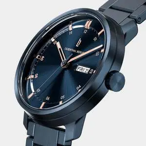 Lilienthal Berlin Neolux Day Date Automatic Rose Gold Stainless Steel Watch