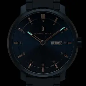 Lilienthal Berlin Neolux Day Date Automatic Rose Gold Stainless Steel Watch