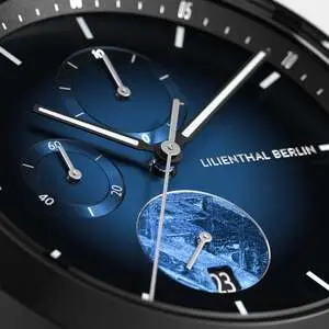 Lilienthal Berlin Chronograph Meteorite Flare Mesh Black Matte