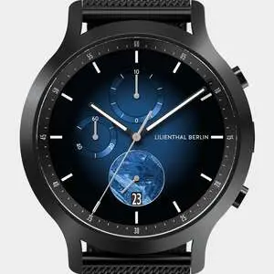 Lilienthal Berlin Chronograph Meteorite Flare Mesh Black Matte