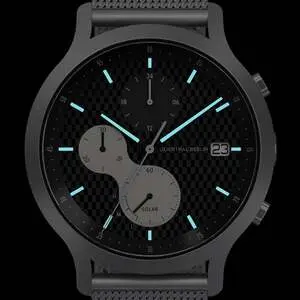 Lilienthal Berlin Chronograph Limited Edition Solar Iii Mesh Silver Matte Watch