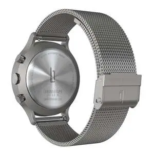 Lilienthal Berlin Chronograph Limited Edition Solar Iii Mesh Silver Matte Watch