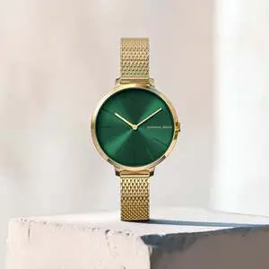 Lilienthal Berlin Rosalux Gold Emerald Mesh Watch - Green
