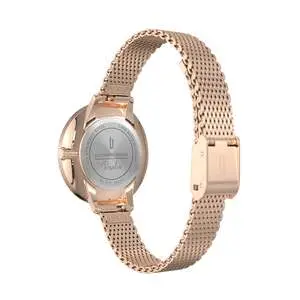 Lilienthal Berlin Rosalux Rose Gold Mesh Watch - Red